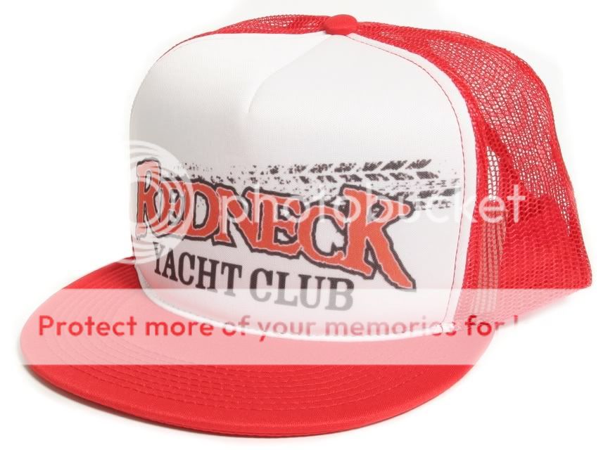 New RedNeck Red Neck Yacht Club Hat Cap Retro Country Mesh Foam ...